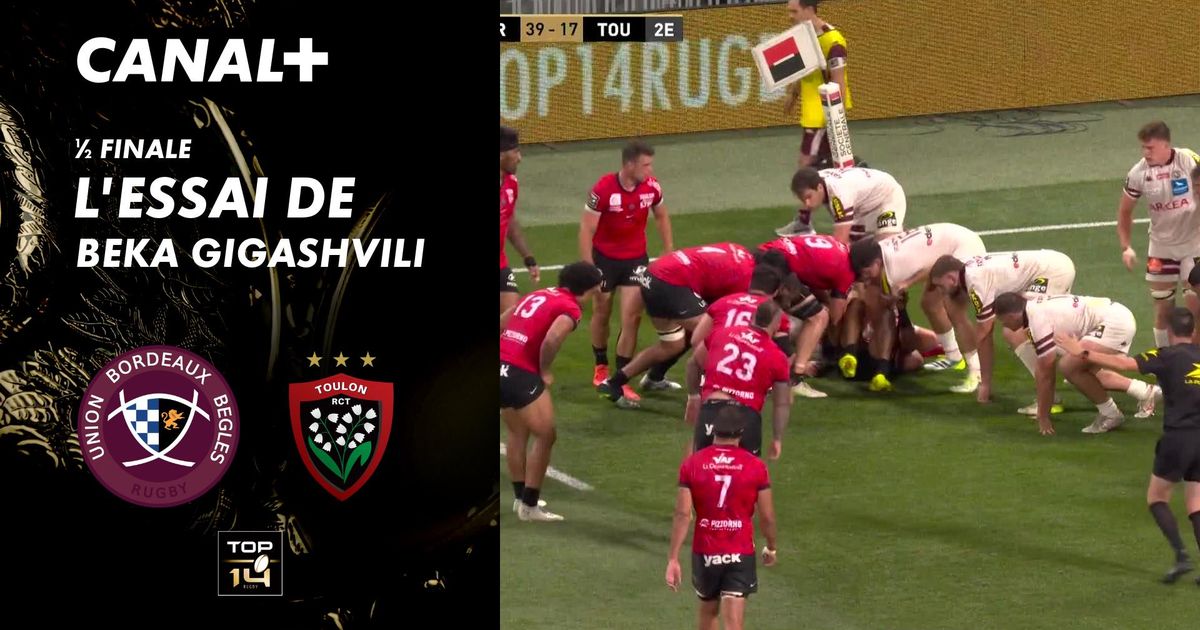 L'essai de Beka Gigashvili contre Bordeaux-Bègles en streaming direct ...