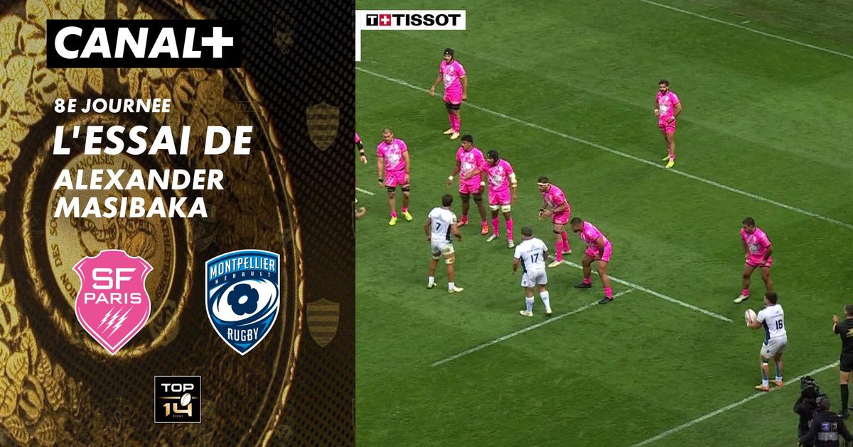 Résumé et casting L'essai de Alexander Masibaka contre Paris Rugby 2025 ...