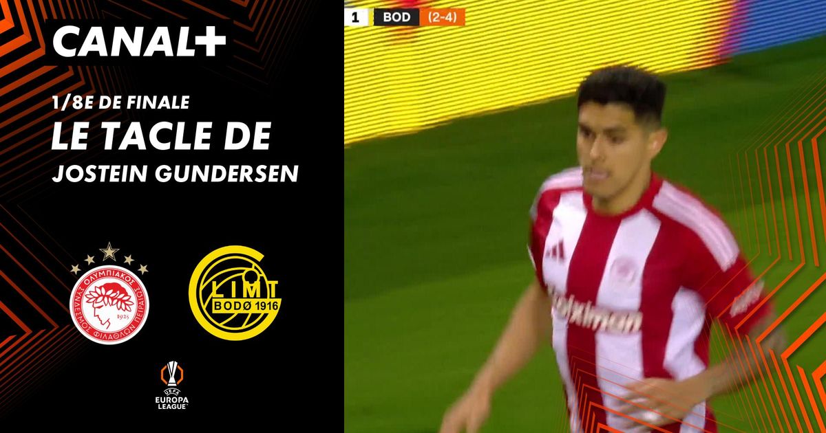 Le tacle de Jostein Gundersen contre Olympiakos (81') en streaming ...