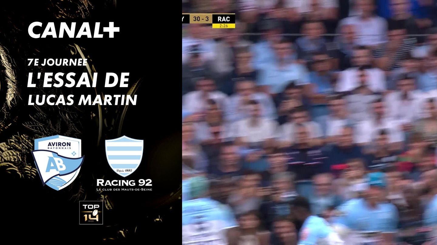 Résumé et casting L'essai de Lucas Martin contre Racing Rugby 2024 ...