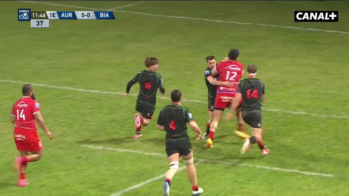 L'essai de Elijah Niko contre Biarritz en streaming direct et replay ...